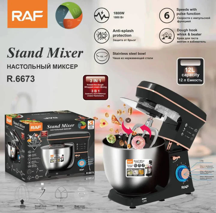RAF 3 In 1 Stand Mixer 12 Liters R6673 – Cooldrop