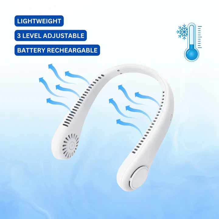 Bladeless Rechargeable Neck Fan – Cooldrop